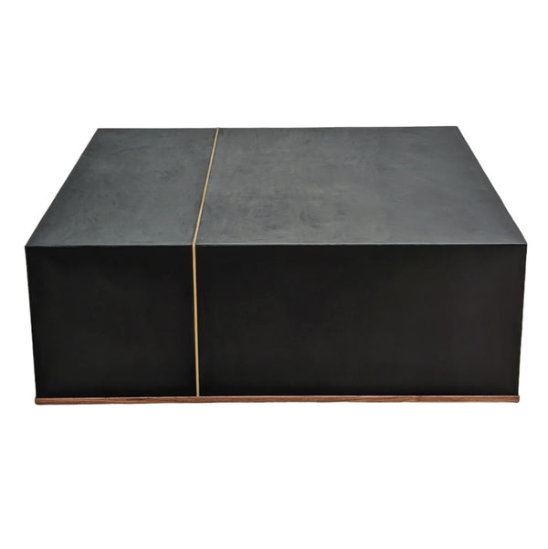 Waterfall 2 Large Square Cocktail Table - Leather wrapped – Olive & Wool