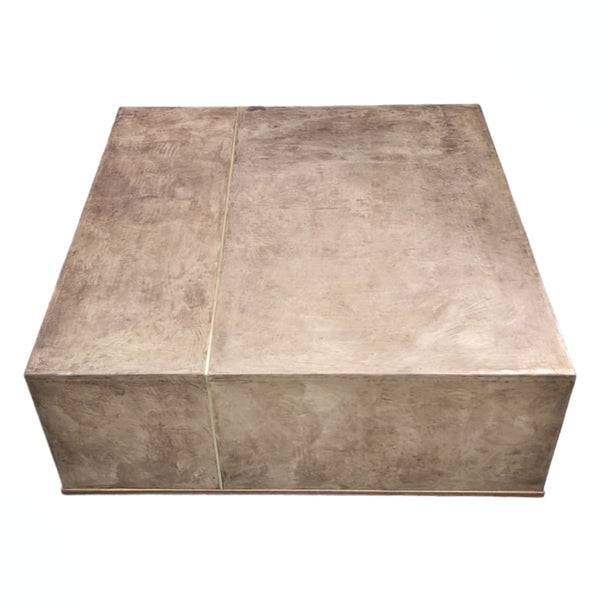 Waterfall 2 Large Square Cocktail Table - Leather wrapped – Olive & Wool