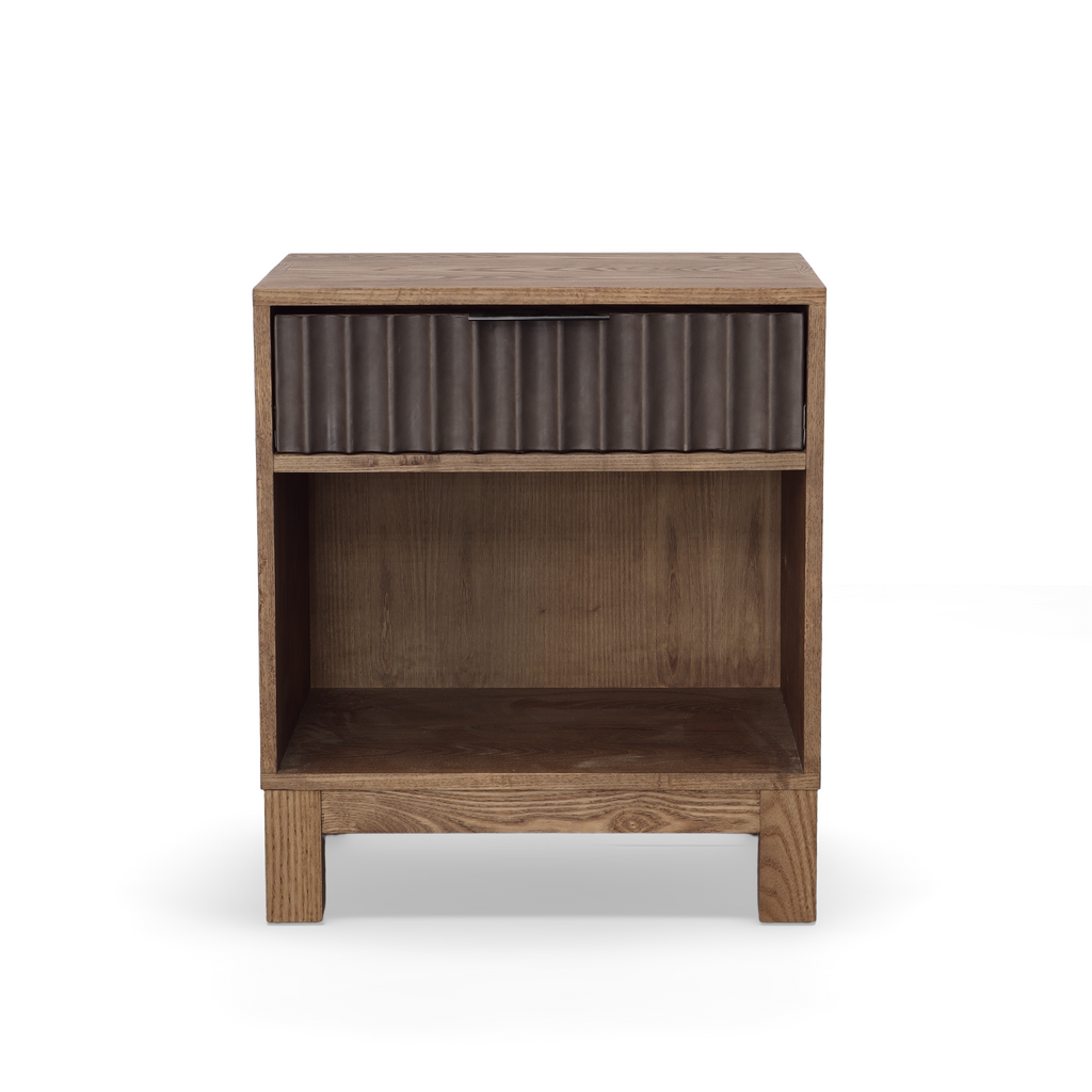 Pantheon Nightstand - Leather – Olive & Wool